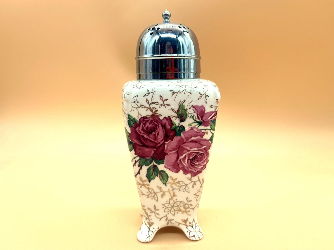 Midcentury Modern Midwinter Pottery Pink Rose Chintz Design Sugar ...