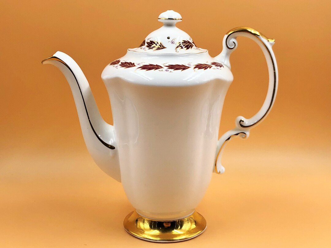 Large Vintage Paragon China Elegance Design 2 Pint Capacity Coffee Pot ...