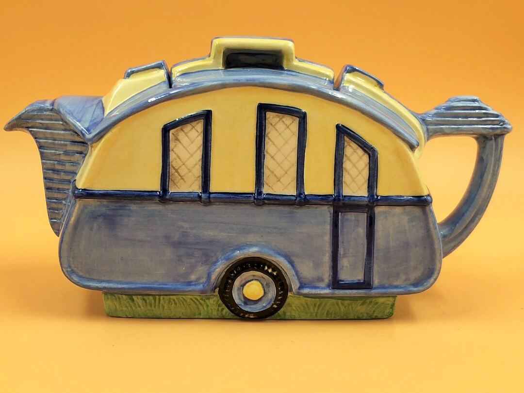 Vintage Burleigh Ware Pottery B D & L 2000 Blue and Yellow Caravan ...