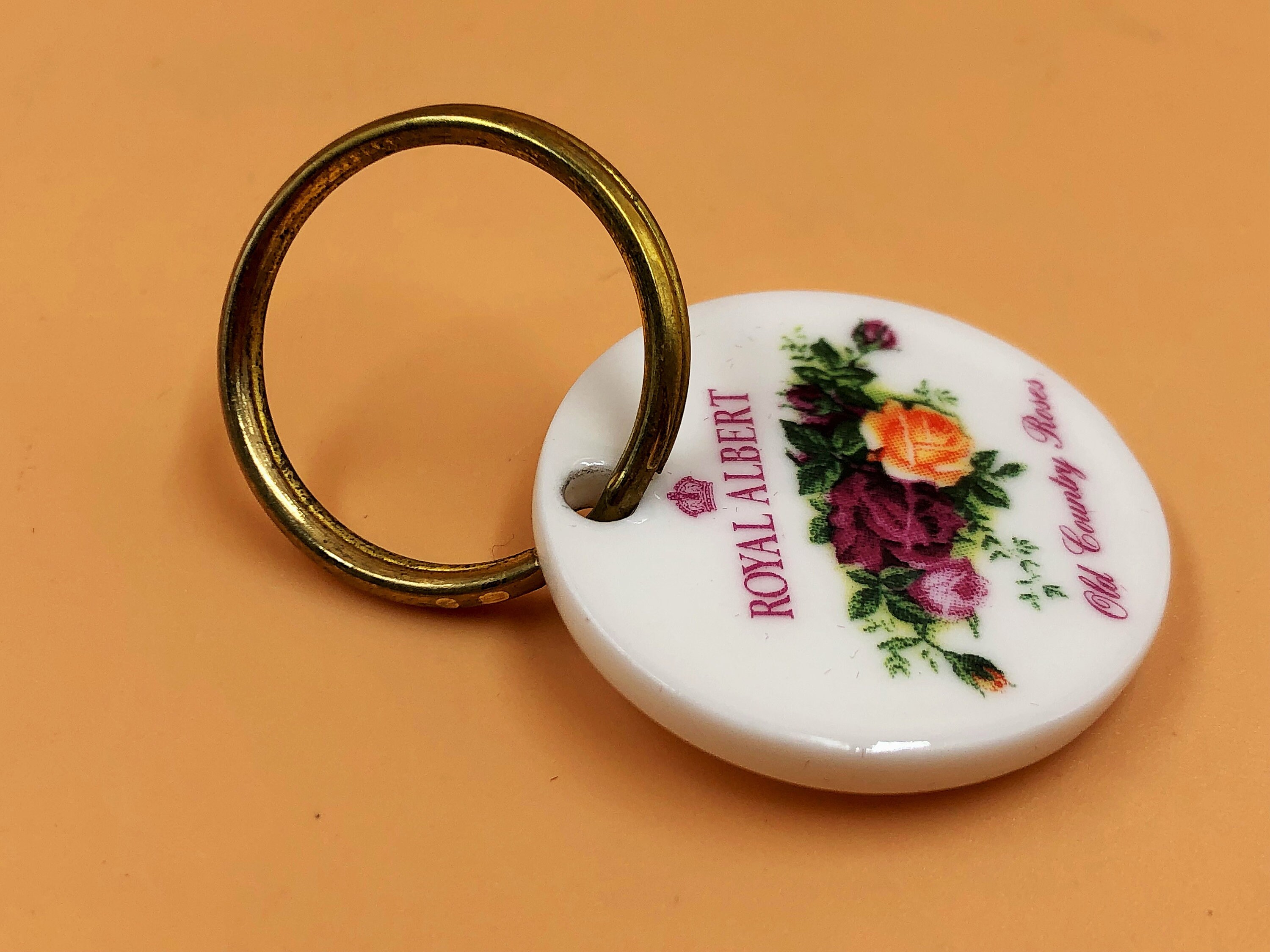 Royal Albert China Old Country Roses Key Ring. - FREE UK POST - - Etsy
