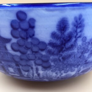 Antique Minton Pottery Flow Blue Willow Pattern Large Bowl. C1891-1912 ...