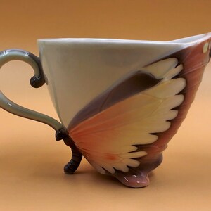 Franz Porcelain Papillon Butterfly Design Tea Cup, Saucer and Teaspoon ...