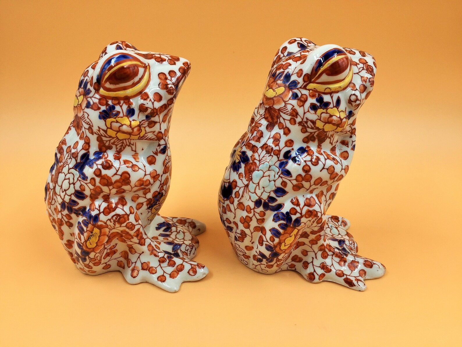 Pair Signed Chinese Porcelain Hand Painted Imari Frogs - Etsy