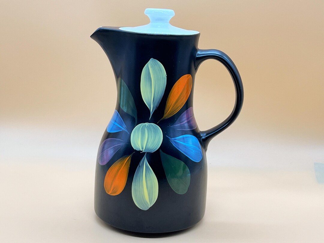 MCM James Kent Pottery Doric Design Hand Painted Coffee Pot. 2.5 Pint ...