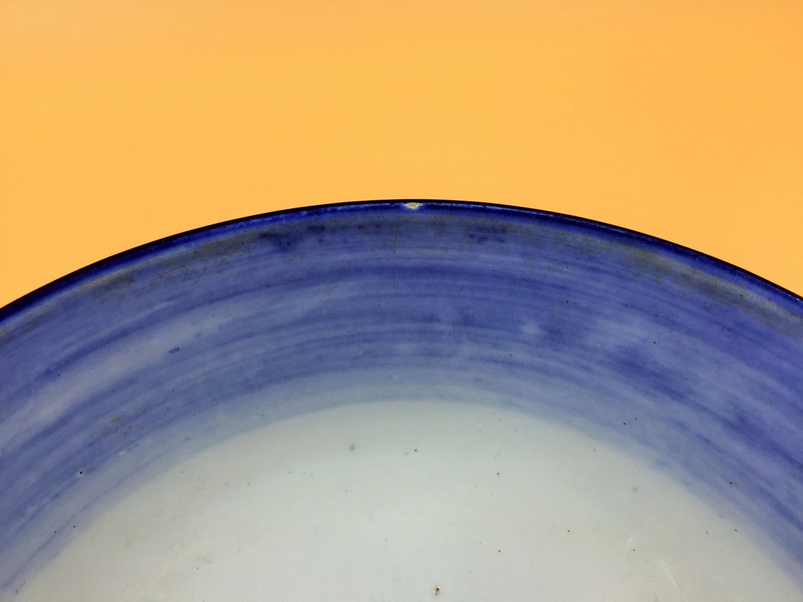 Antique Minton Pottery Flow Blue Willow Pattern Large Bowl. - Etsy