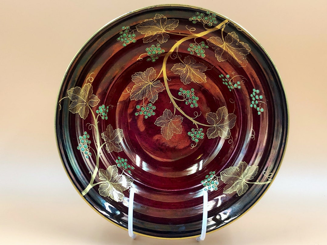 Vintage Carlton Ware Grape & Vine Design Ribbed Bowl / - Etsy
