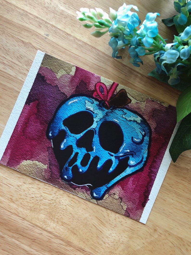 Poison Apple Watercolor Print - Etsy