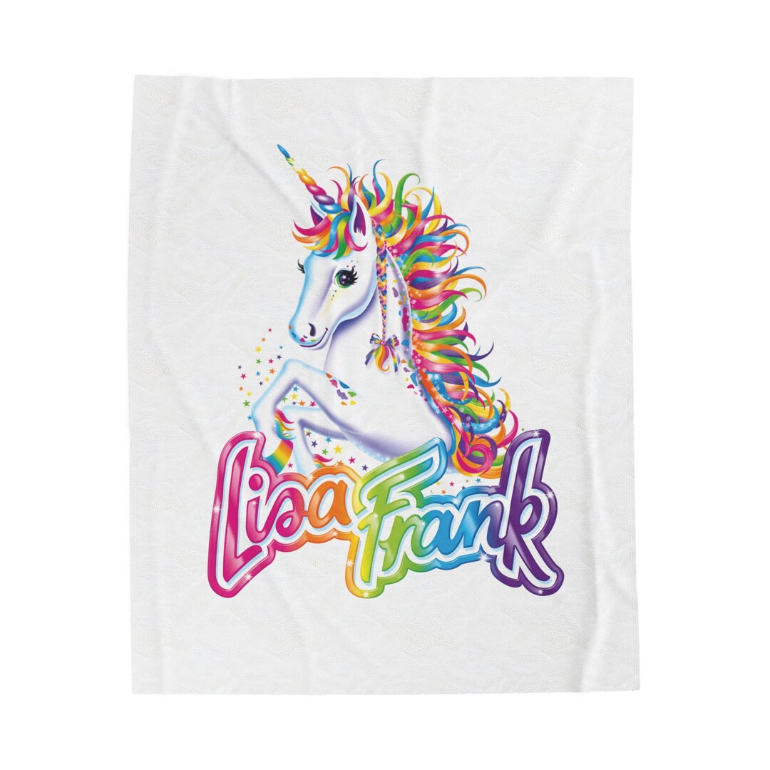 Lisa Frank Unicorn Velveteen Plush Blanket, Lisa Frank Blanket, Horse ...