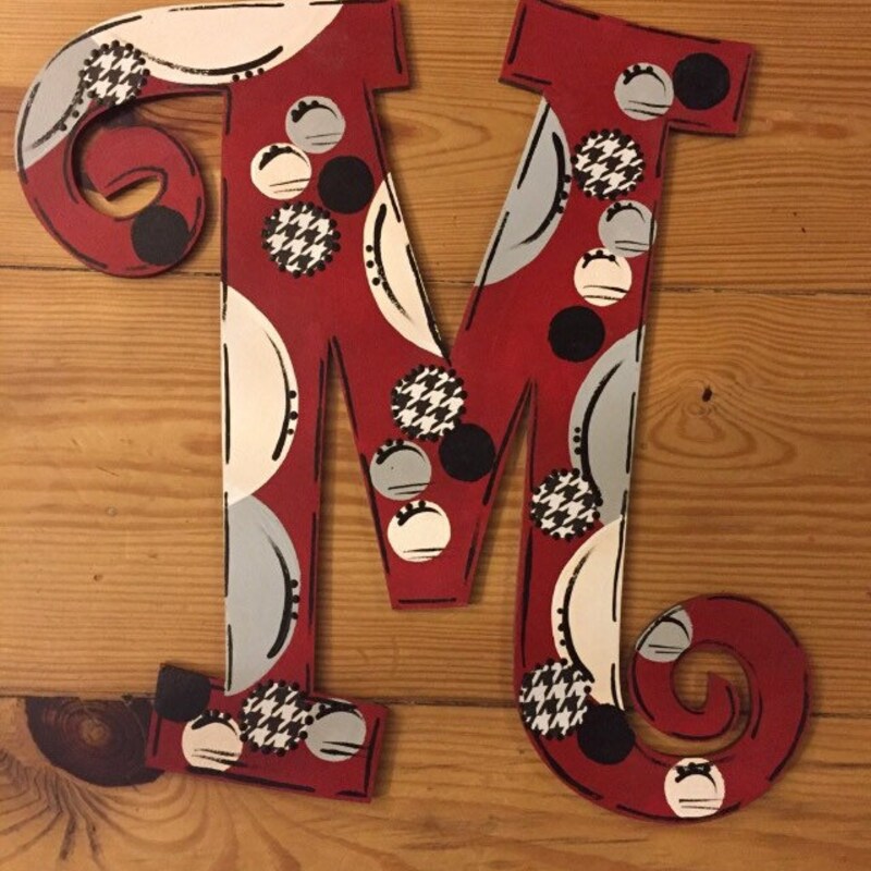 Painted Initials - Etsy