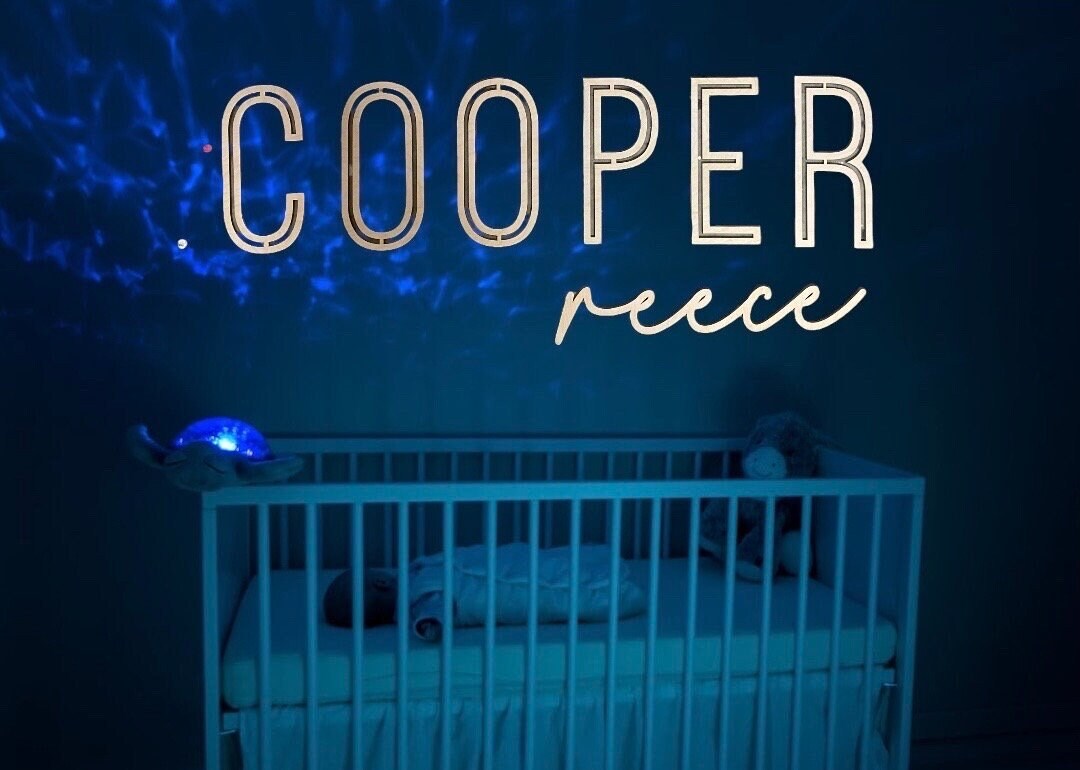 Large Wood Cutout Name, Over the Crib Name, Name Cutouts for Nursery ...