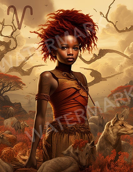 3 Fire Zodiac Signs | Ai-generated Art - Etsy