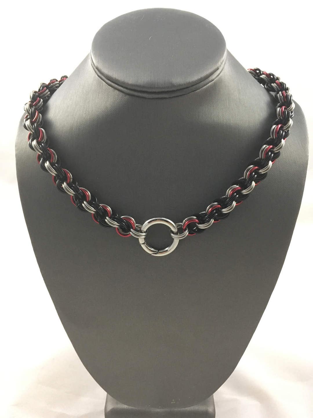 Double Spiral Chainmaille Collar W/push Gate Clasp - Etsy