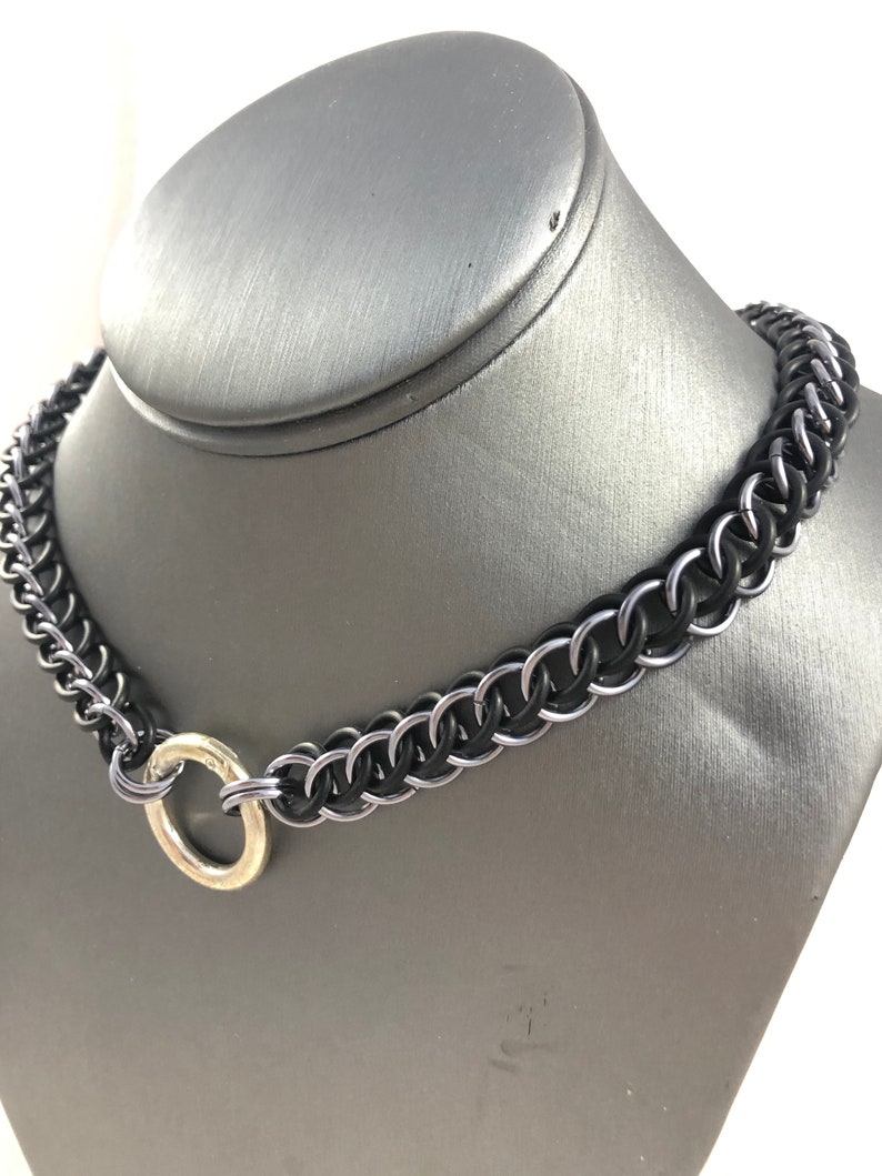 Anodized Aluminum & Rubber 3-1 Half Persian Chainmaille Collar - Etsy