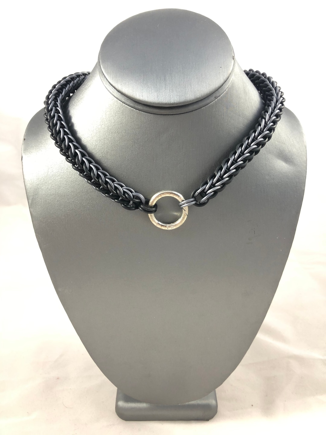 Anodized Aluminum & Rubber Full Persian Chainmaille Collar - Etsy