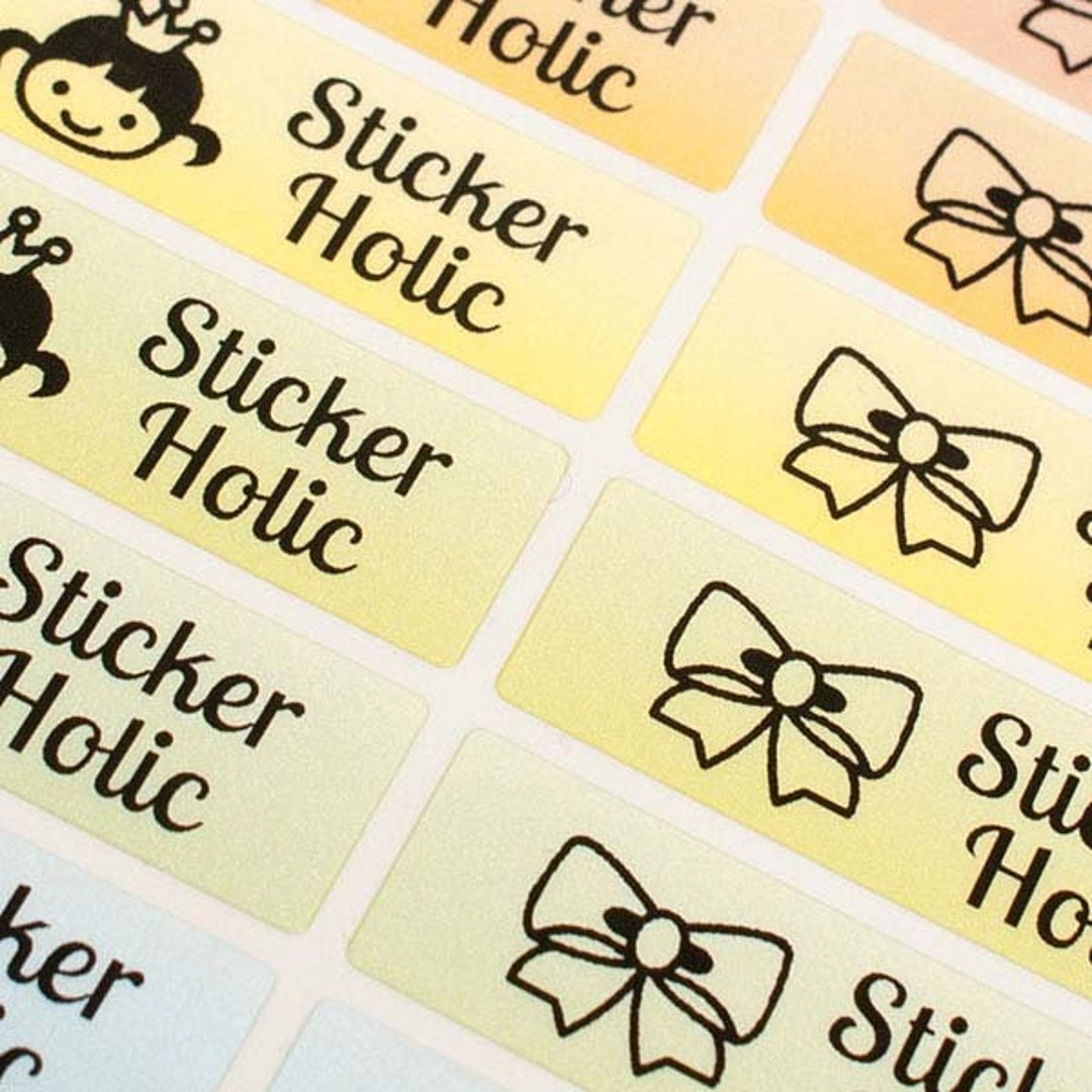 Glitter Pastel Stick on Object/clothing Labels - 60 Labels and 20 Clear ...