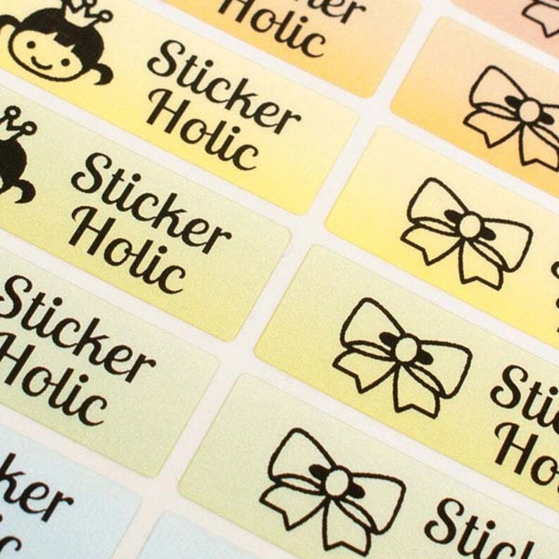 Glitter Pastel Stick on Object/clothing Labels 60 Labels and - Etsy UK