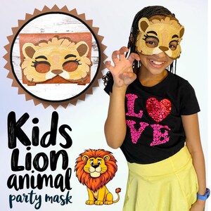 Kids Assorted Animal Masks, Zoo Animals, Birthday Party, Favors - Etsy