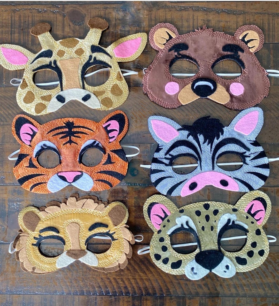 Kids Assorted Animal Masks, Zoo Animals, Birthday Party, Favors - Etsy UK