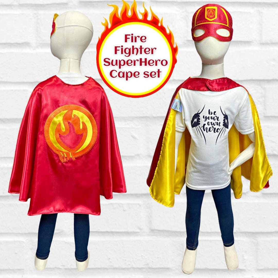 Fireman Superhero Kids Cape ,firefighter Birthday, Fireman Costume - Etsy