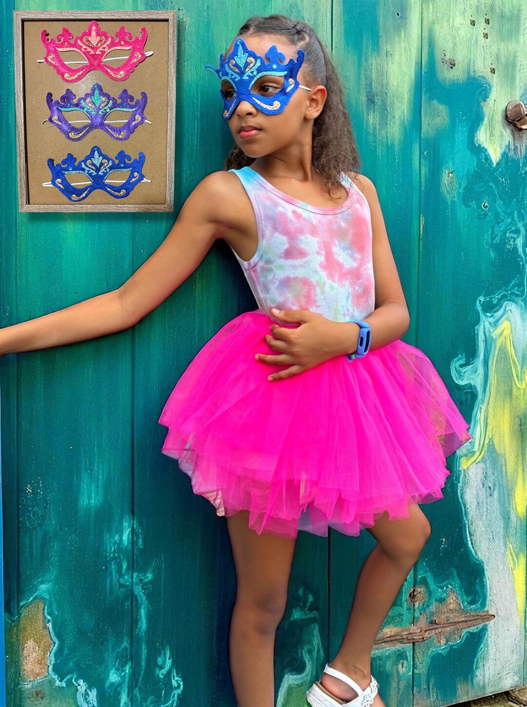 Princess Party Mask for Kids - Felt Dress-up Mask (pink Tutu Not ...