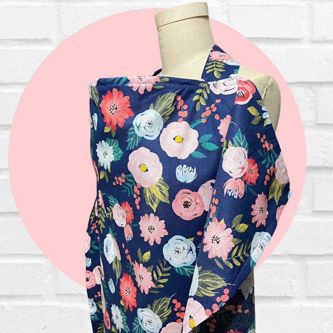 Nursing Cover Breast Feeding Cover Up Navy Pink and Coral - Etsy
