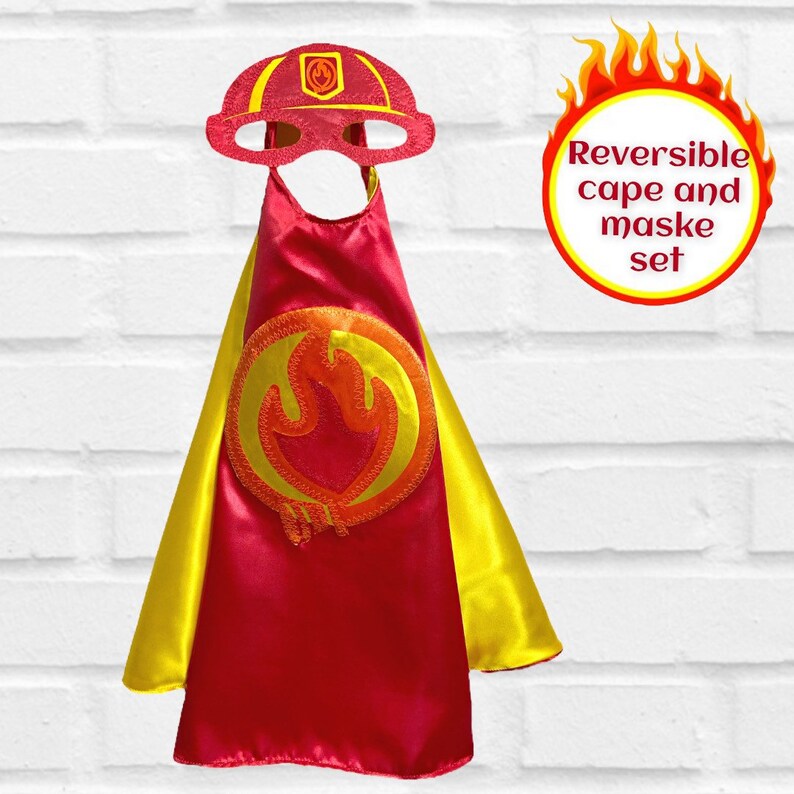 Fireman Superhero Kids Cape firefighter Birthday Fireman - Etsy