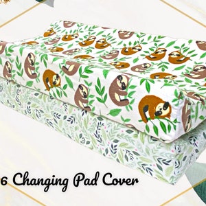 Sloth Baby Changing Pad Cover, Tropical Sloth L Baby Nursery, Sloth ...