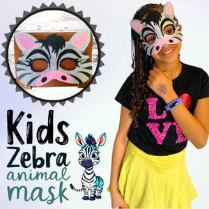 Kids Assorted Animal Masks, Zoo Animals, Birthday Party, Favors - Etsy