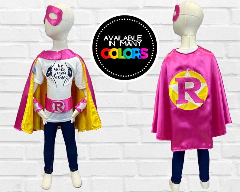 Superhero Party Kit - Custom Cape, Mask, Belt, Arm Bands for Kids - Etsy