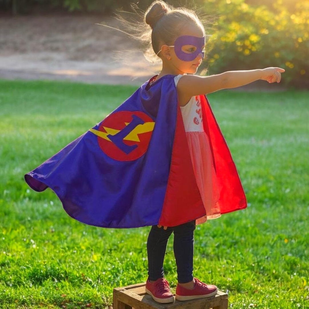 Personalized Superhero Cape: Custom Initial, Kids Birthday Gift - Etsy