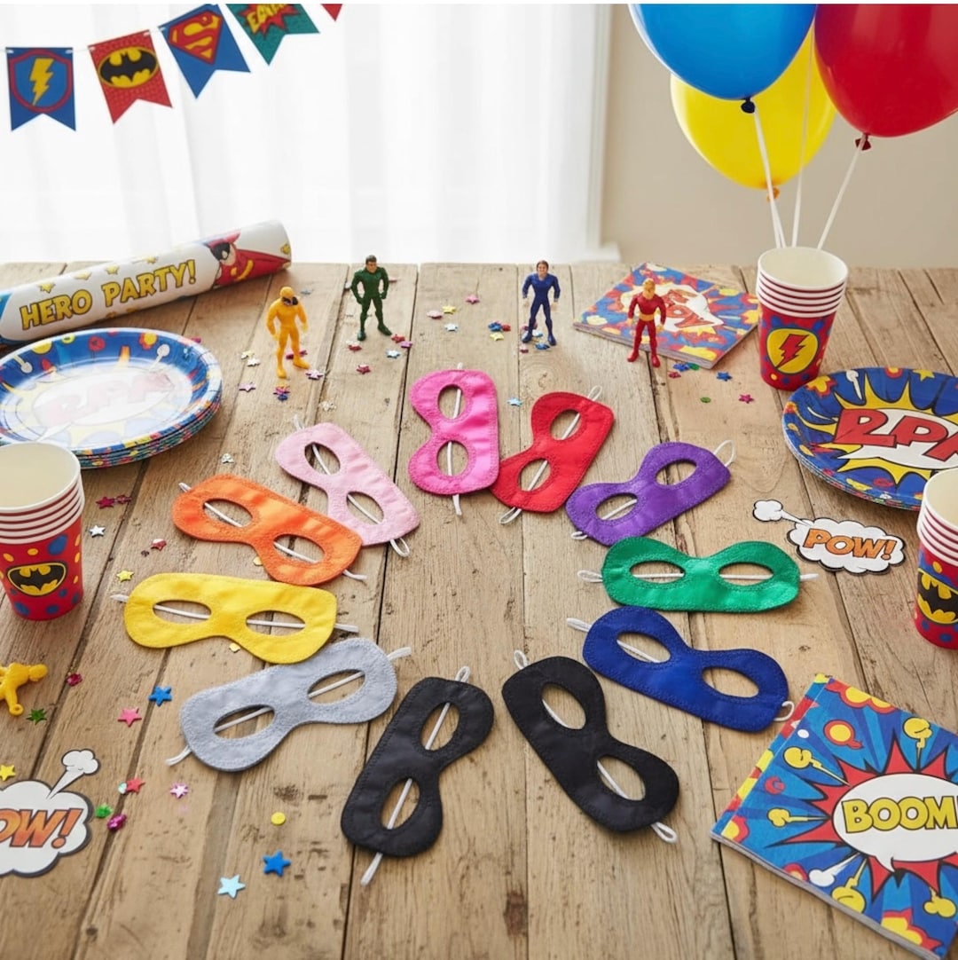 Superhero Party Masks for Children - Bulk & Single Packs - Etsy