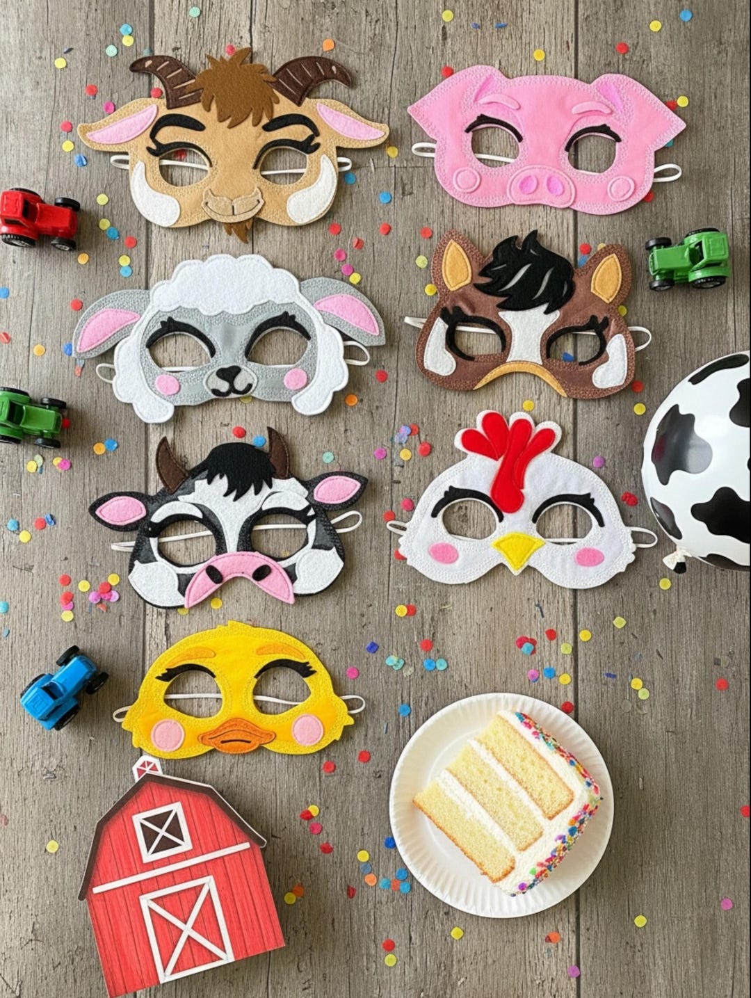 Children's Farm Animal Dress-up Mask - Imaginative Play ( Pack of 7) - Etsy