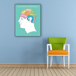Picture Good Health Art Print, Head Drawing, Man Illustration ...