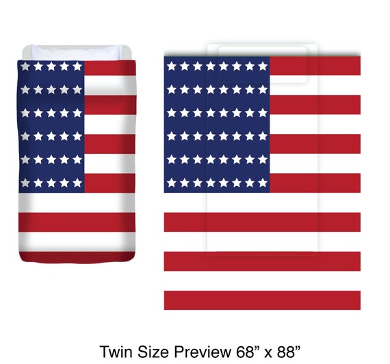 American Flag Bedding Flag Duvet Cover King Queen Full Twin Size Red Bed Cover Red Blue Comforter USA Bedroom Stars and Stripes Etsy UK