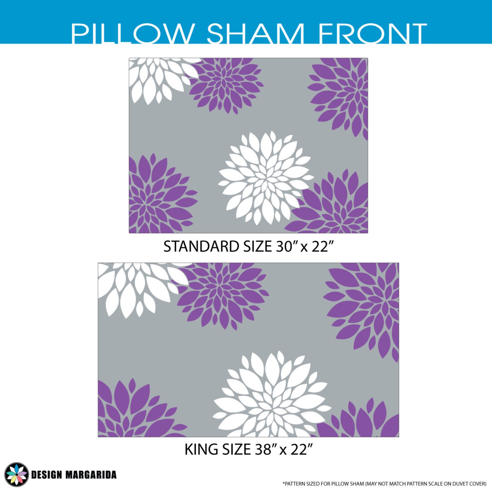 Pillow Sham Flower Pillow Pattern Bed Pillow Pattern - Etsy