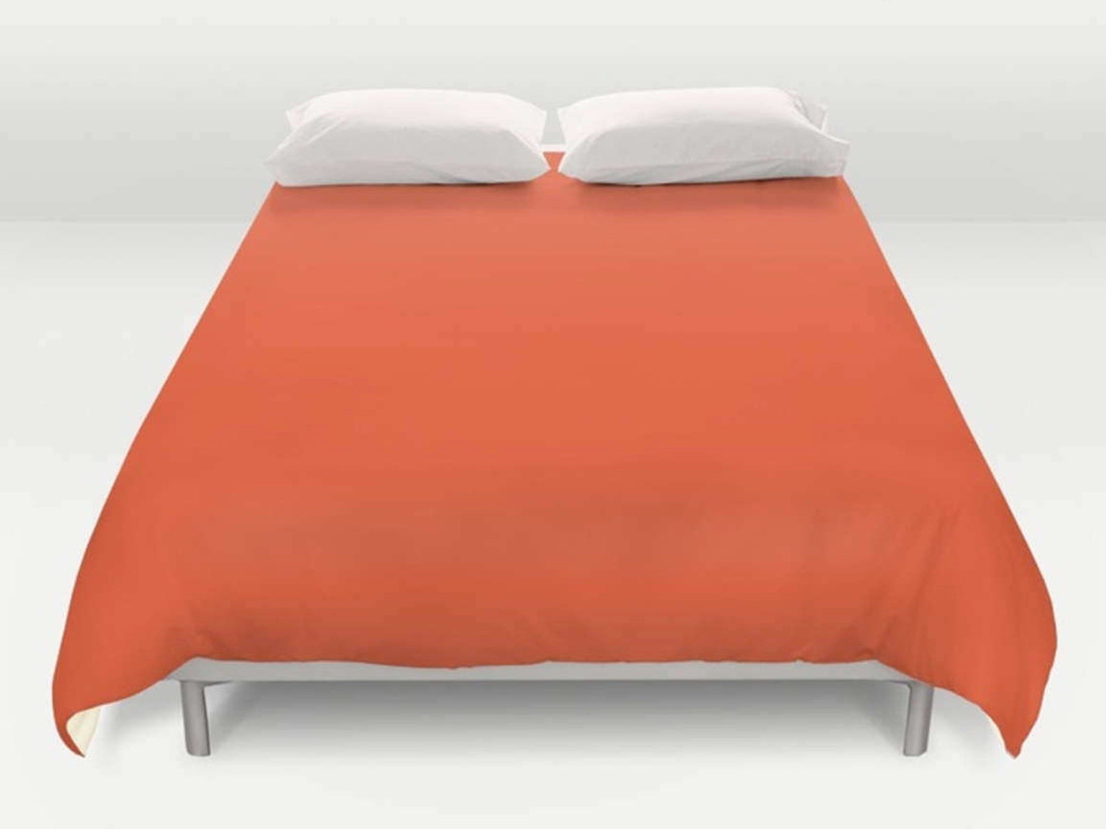 Orange Duvet Cover Solid Orange Bedding Dark Orange Bed - Etsy