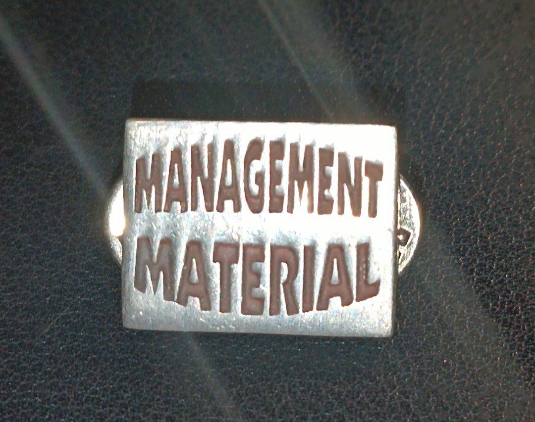 Handcrafted Pewter Word ' Management Material ' Manager Boss Staff ...