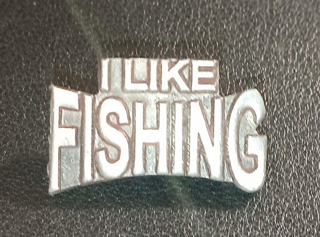 Handcrafted Pewter Word ' I Like Fishing ' Fish Lover Fisherman Angler ...