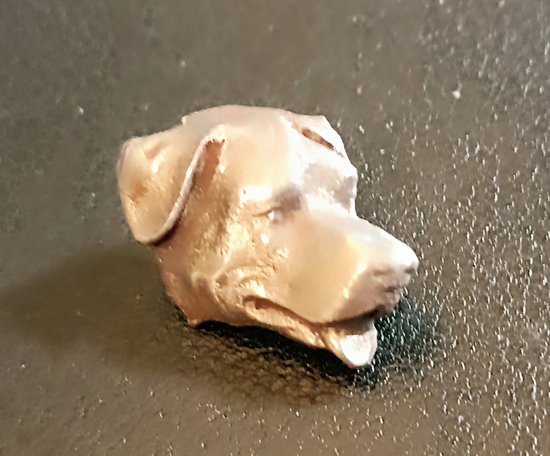 Handcrafted Pewter Rottweiler Labrador Head Dog K9 Pet Animal Lapel Pin ...