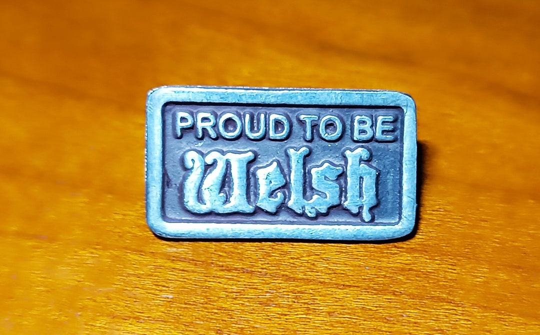 Handcrafted Pewter Word ' Proud to Be Welsh ' Wales Rugby Lapel Pin ...