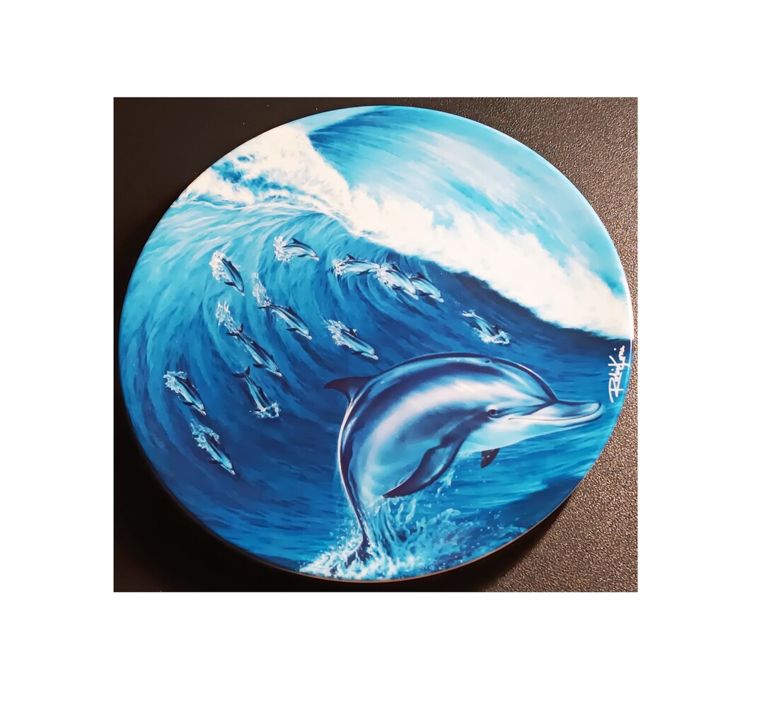 Coalport Bone China Danbury Mint Dolphin Plate 'surf School' From the ...