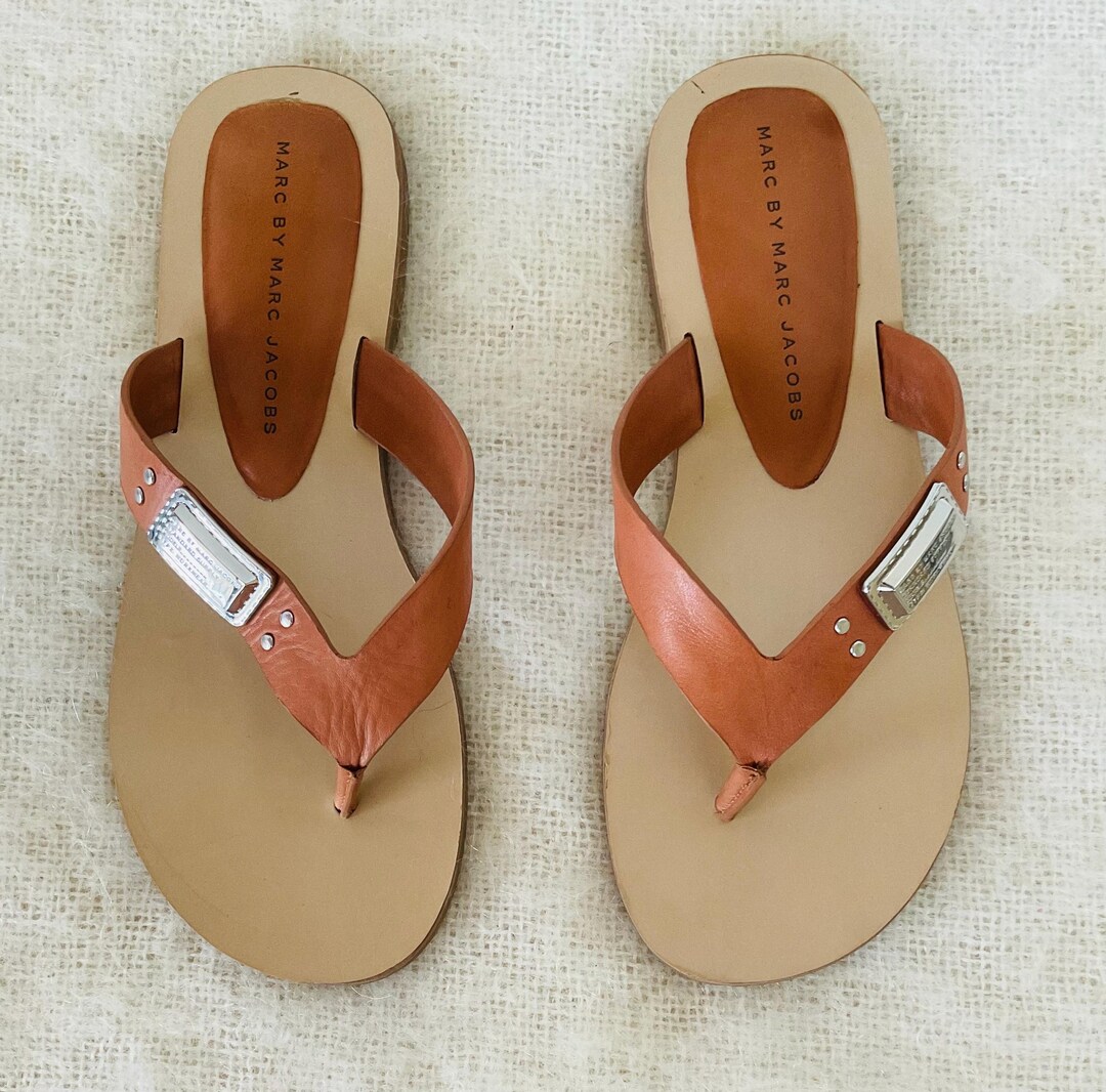 Vintage Marc by Marc Jacobs Tan Leather Sandals - Etsy