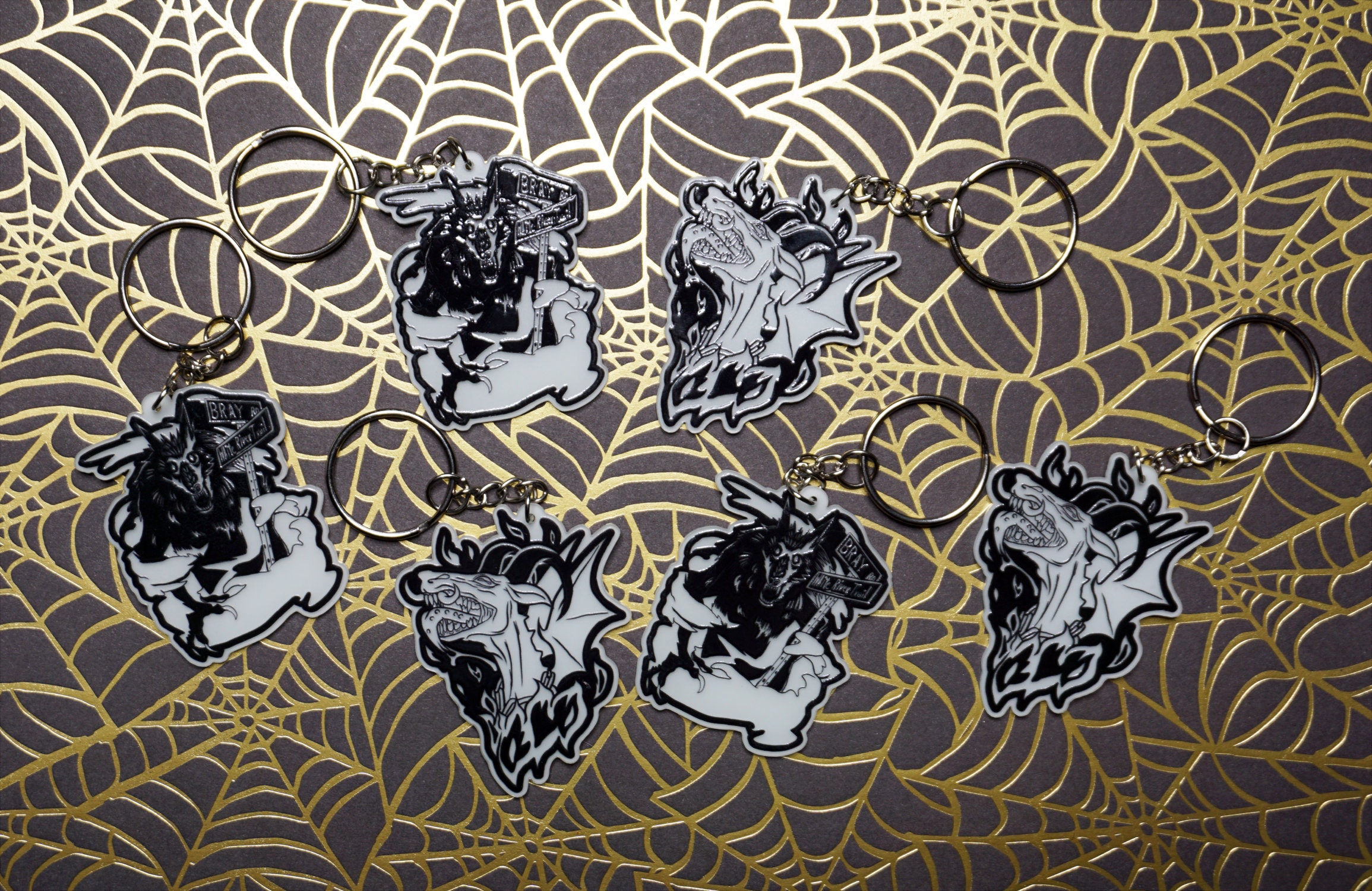 Glow in the Dark Cryptid Keychains - Etsy