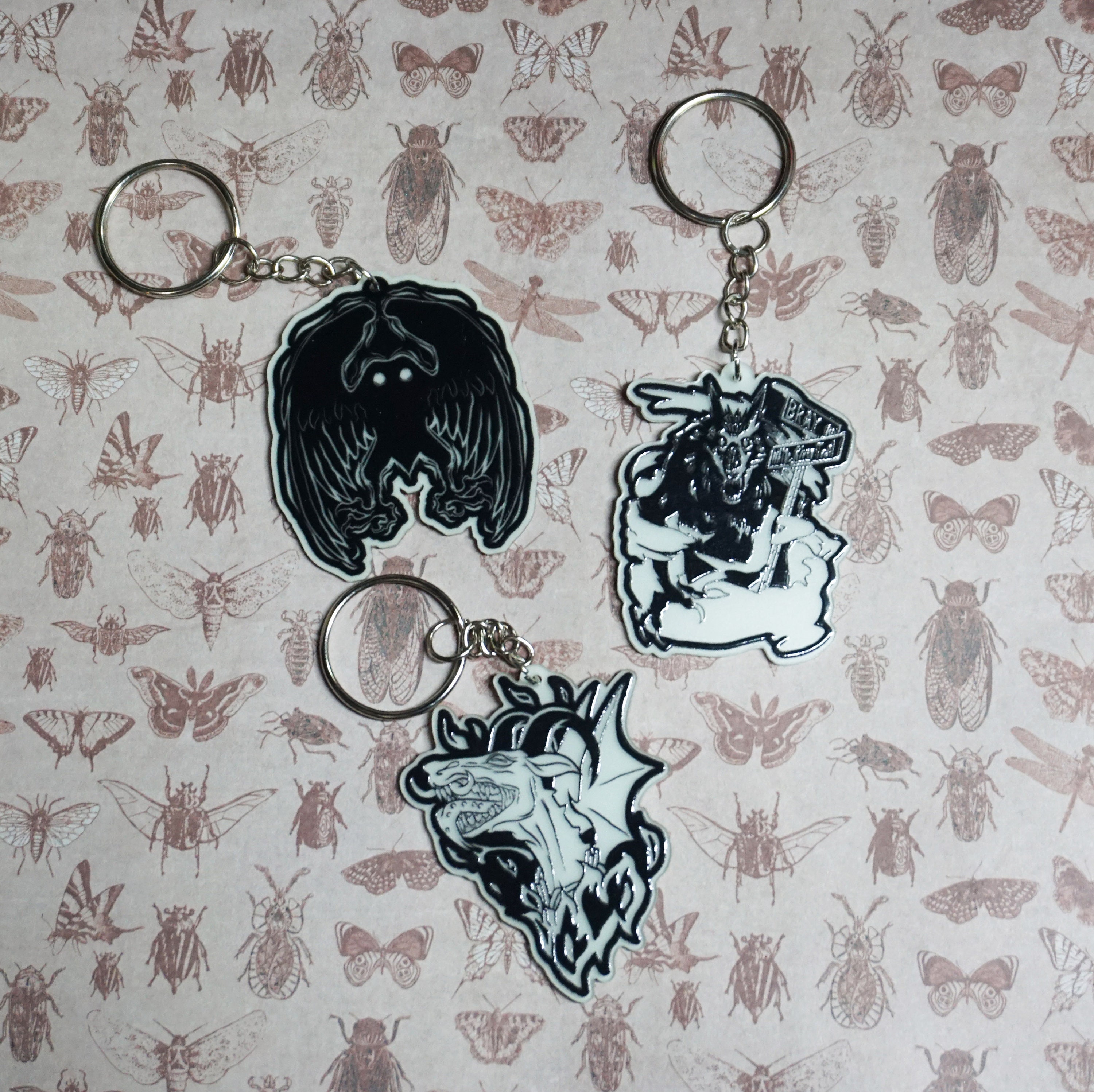 Glow in the Dark Cryptid Keychains - Etsy