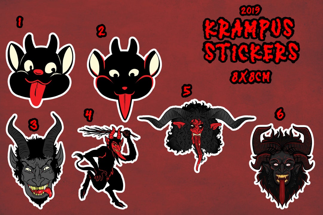 Big Krampus Vinyl Stickers - Etsy