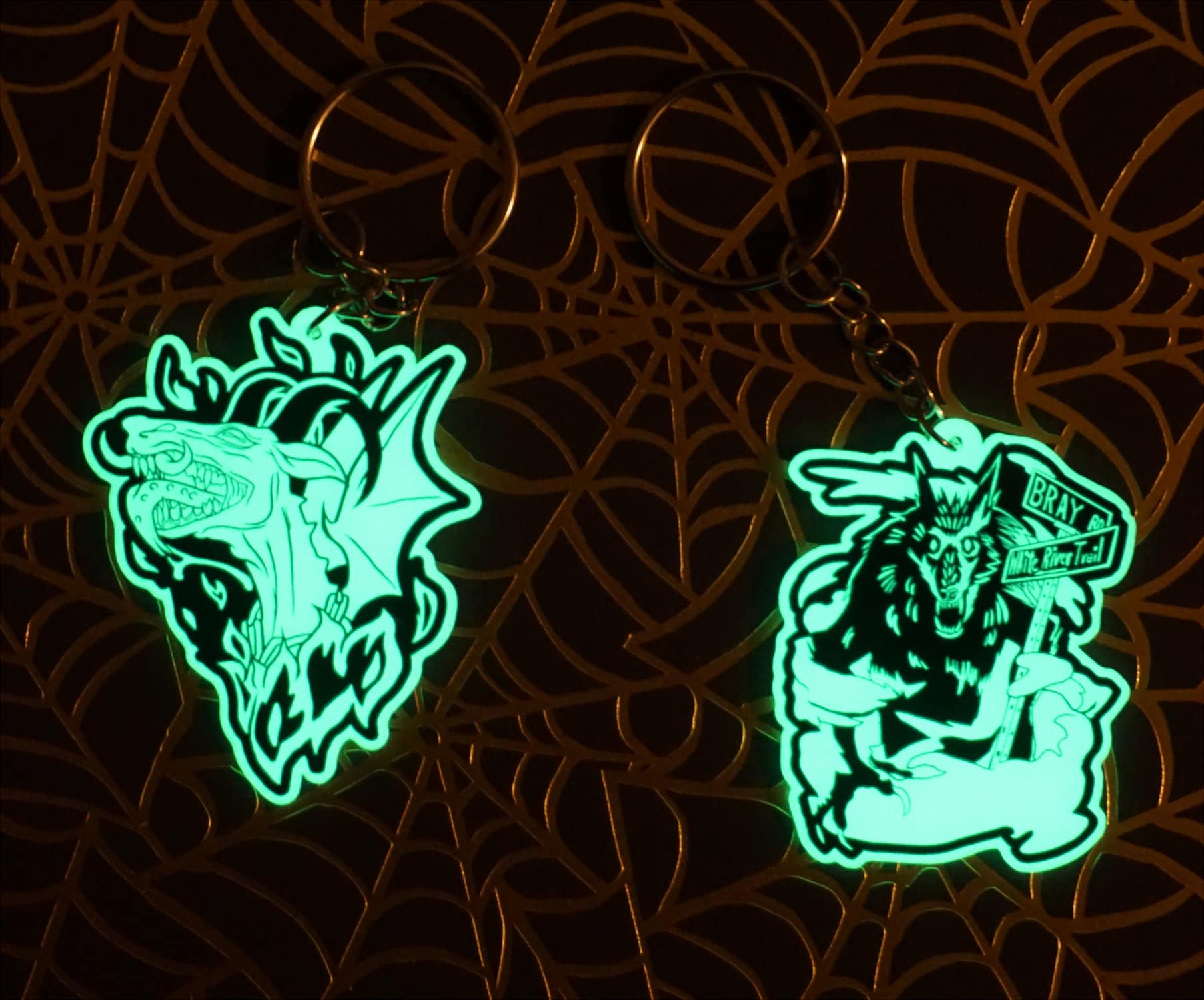 Glow in the Dark Cryptid Keychains - Etsy