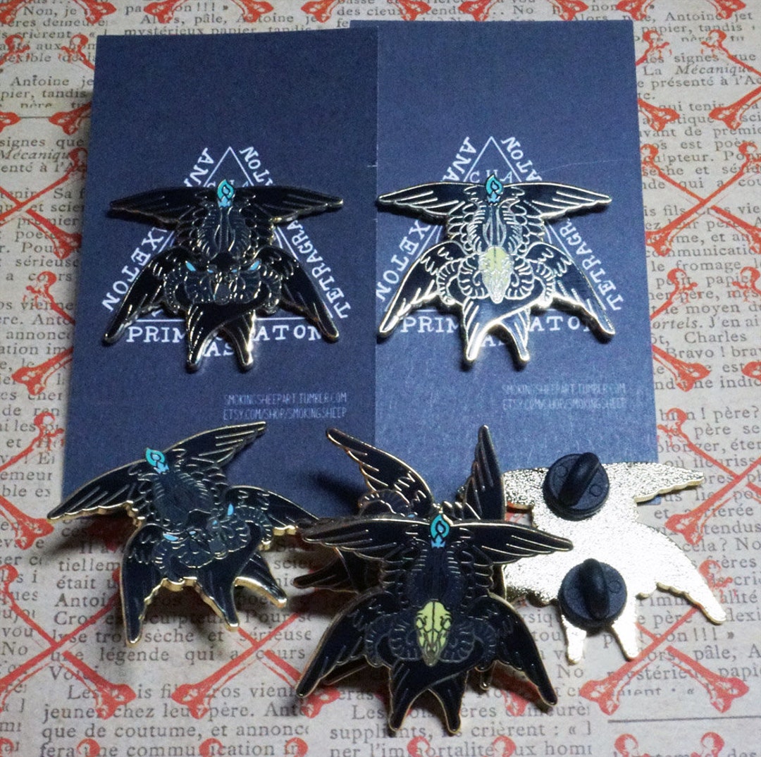 Baphomet-seraphim Skull Hard Enamel Pins last Chance - Etsy