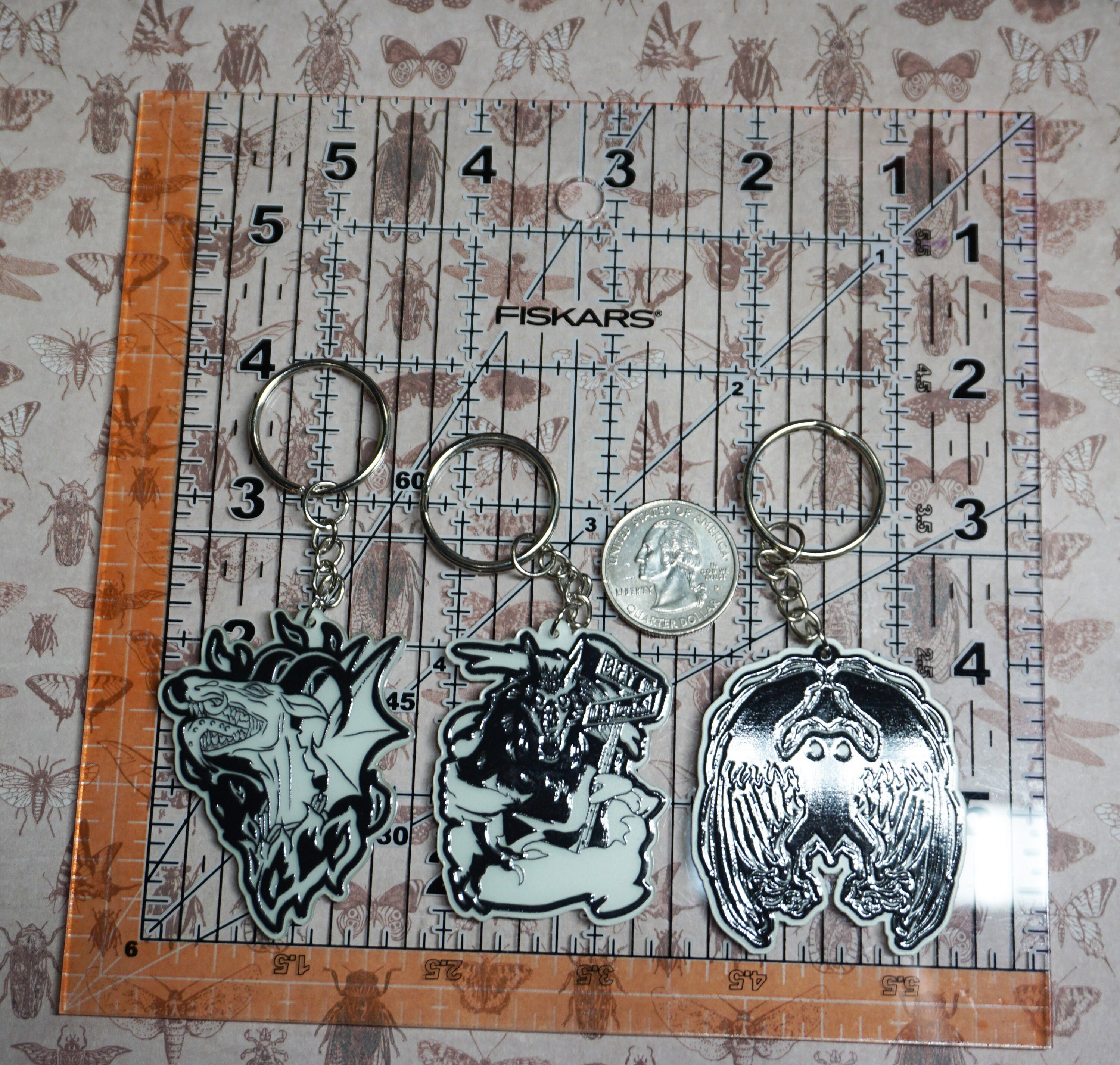 Glow in the Dark Cryptid Keychains - Etsy