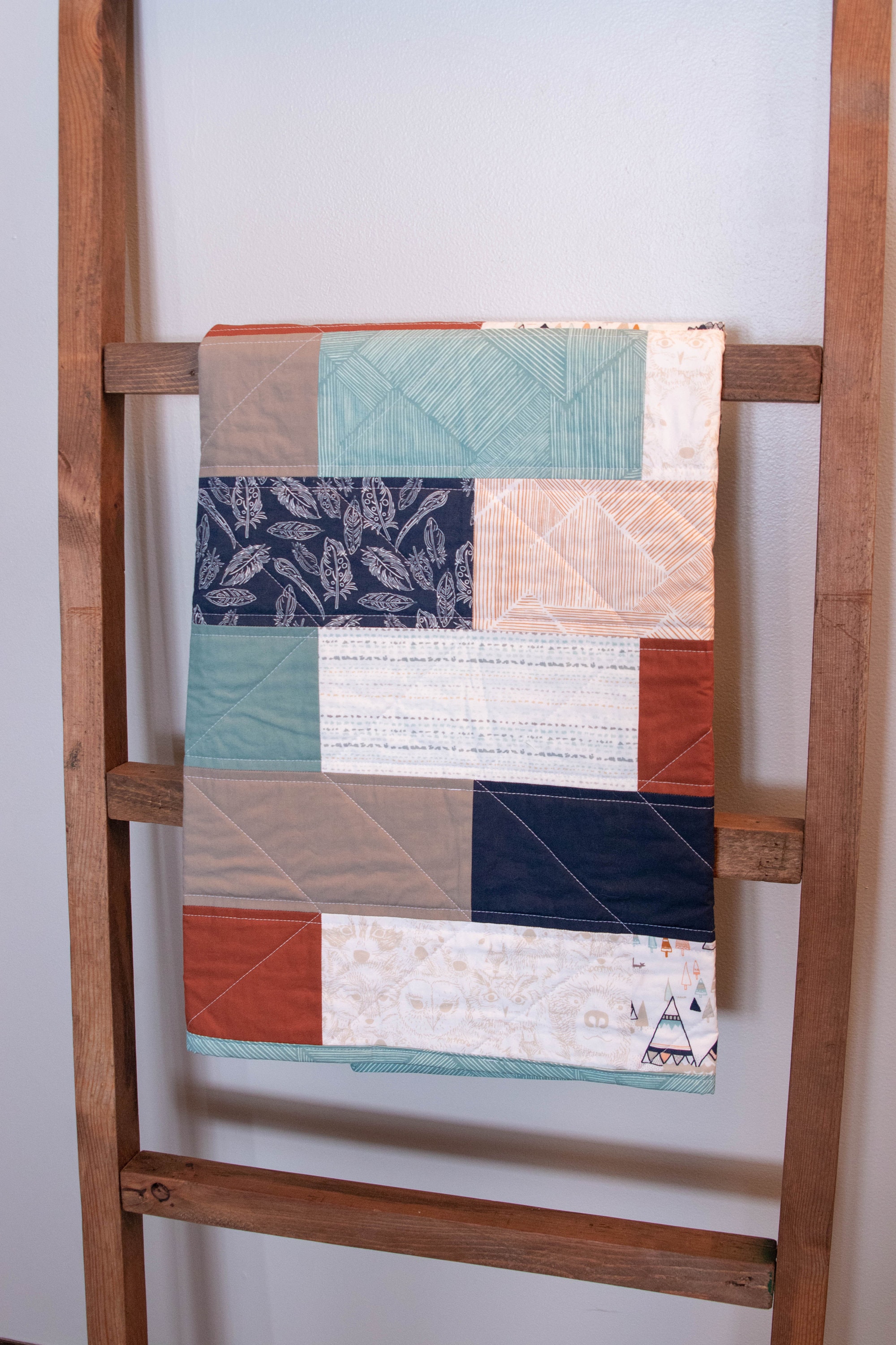 Modern Woodland Baby Quilt, Subway Tile - Etsy