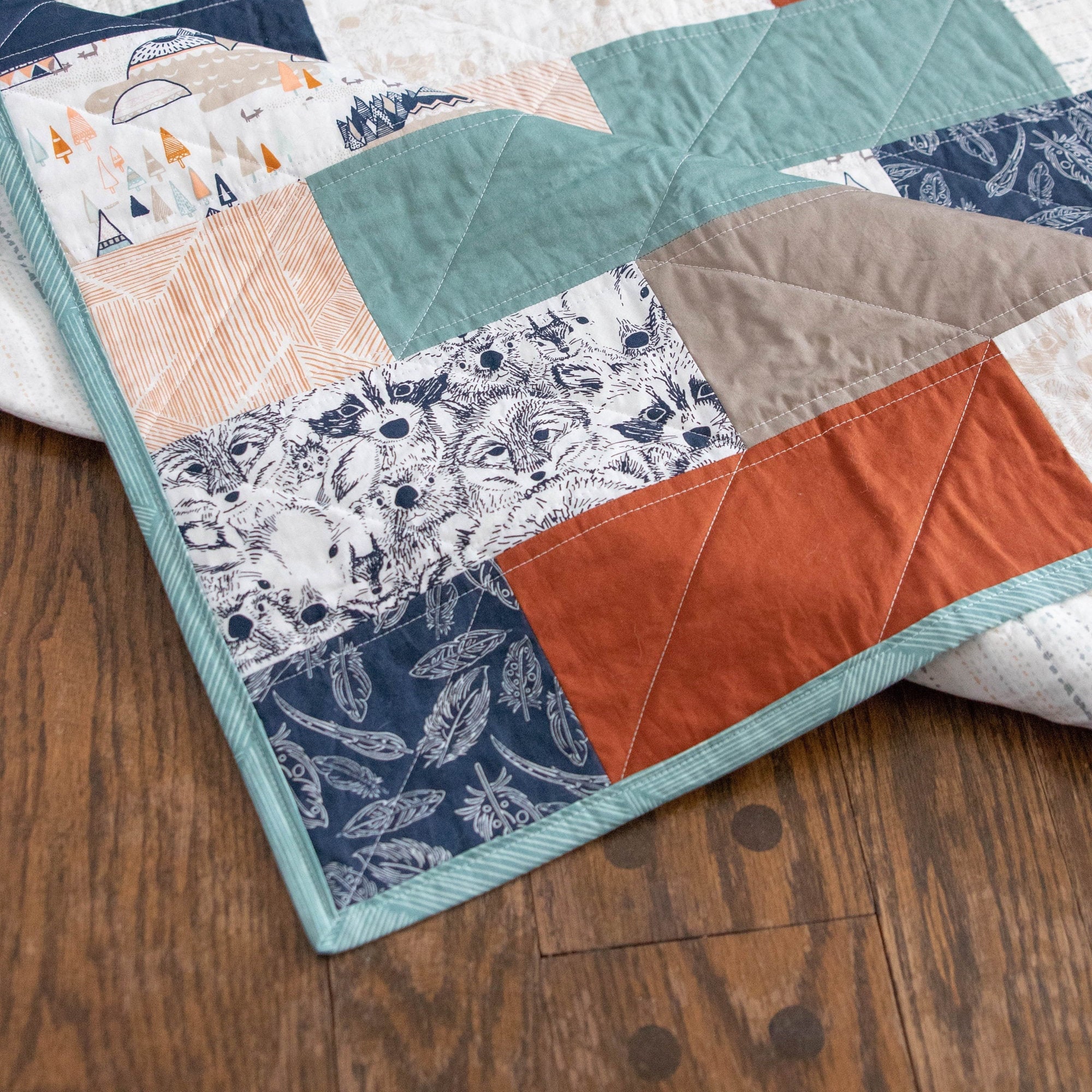 Modern Woodland Baby Quilt, Subway Tile - Etsy